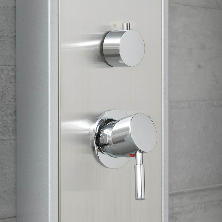 Colonne de douche Tosca 2 jets de massage inox | c15718