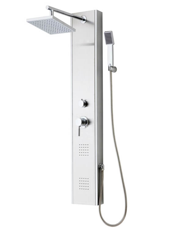 Colonne de douche Tosca 2 jets de massage inox | c15718