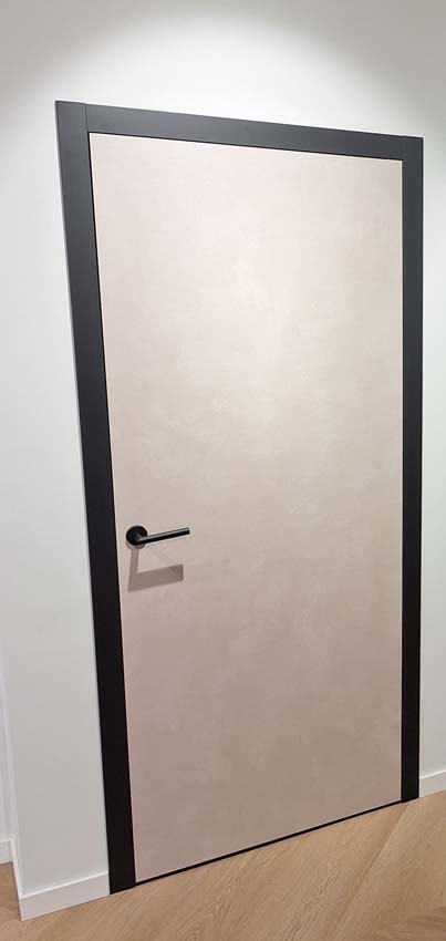 Porte intérieure complète Mira beige 201,5x83cm aggloméré tubulaire ...
